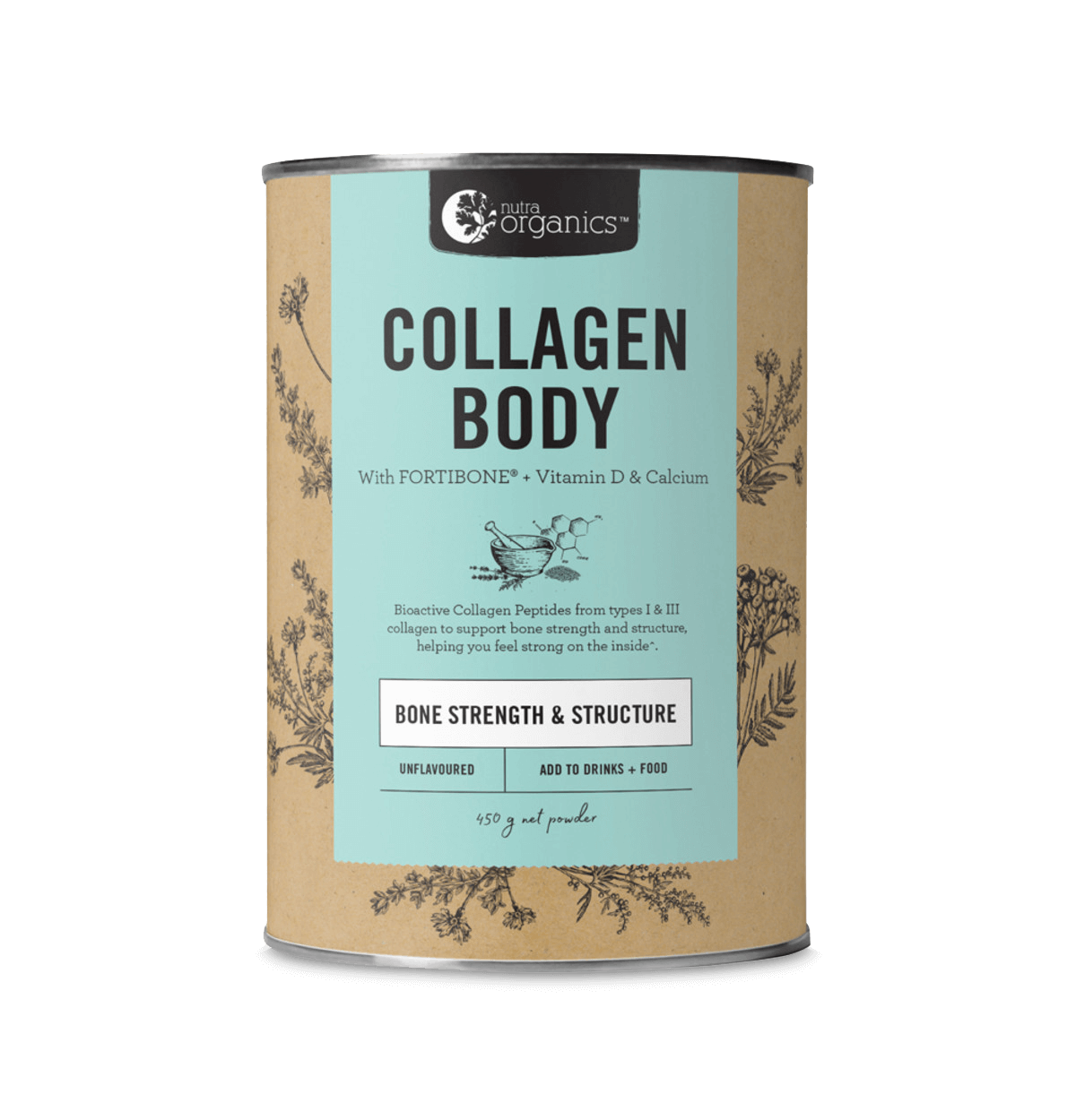 Nutra Organics Collagen Body with Fortibone (Bone Strength & Structure ...