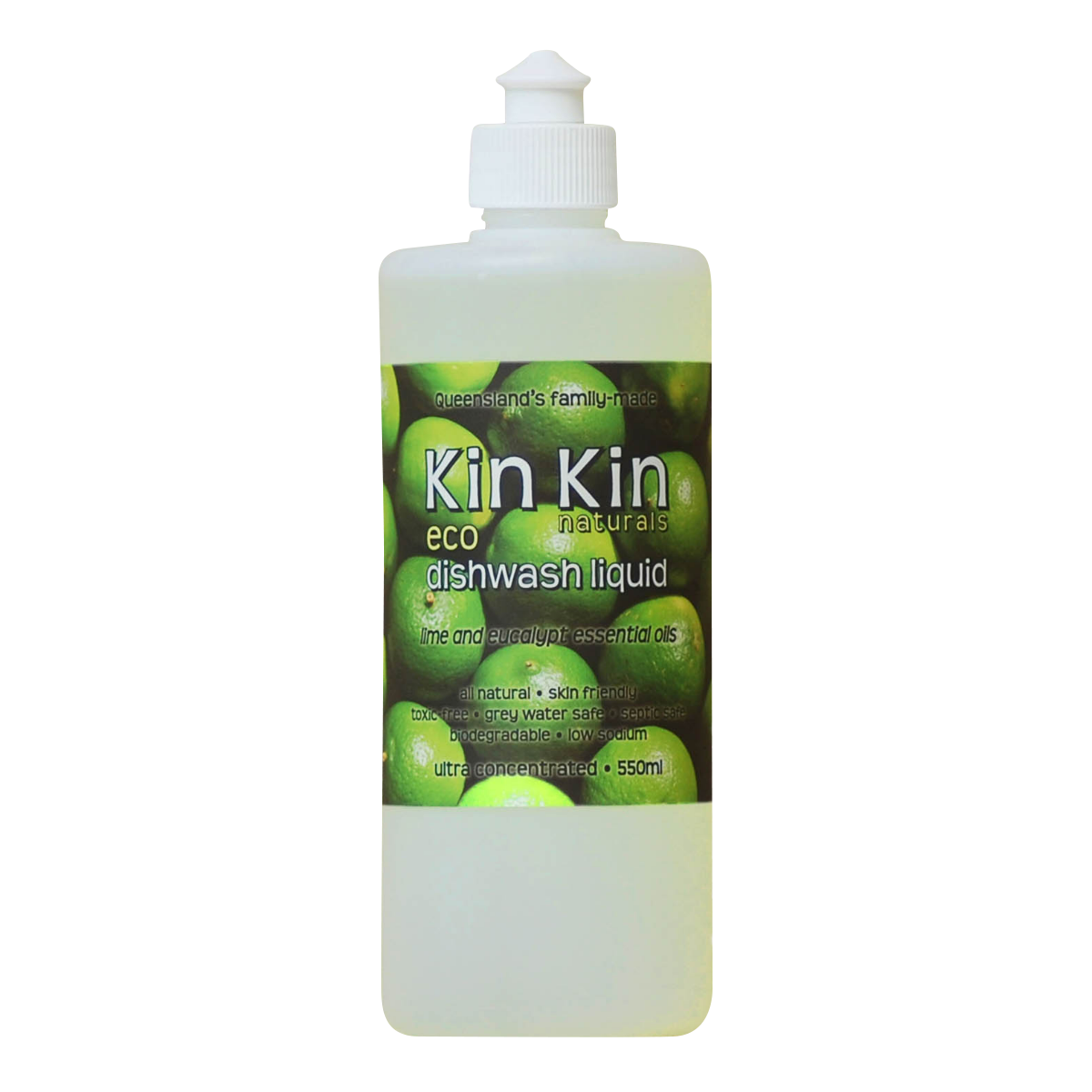 Kin Kin Naturals Eco Dishwash Liquid Lime & Eucalypt 550ml